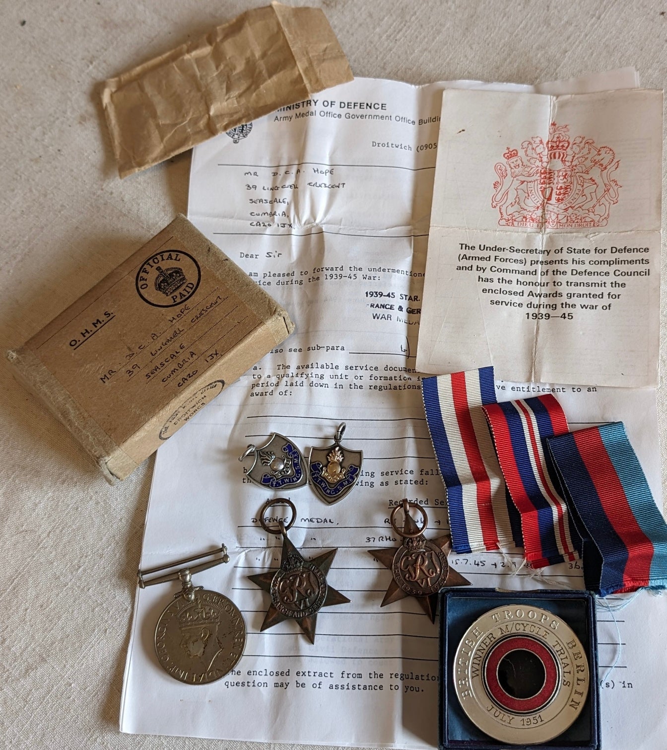 WW2-Royal Engineers Medals & Memorabilia Ephemera – Antiques Medals ...